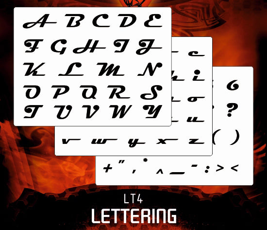 AEROSPACE Airbrush Stencil - LT4 "Classic Car Lettering" — Midwest ...