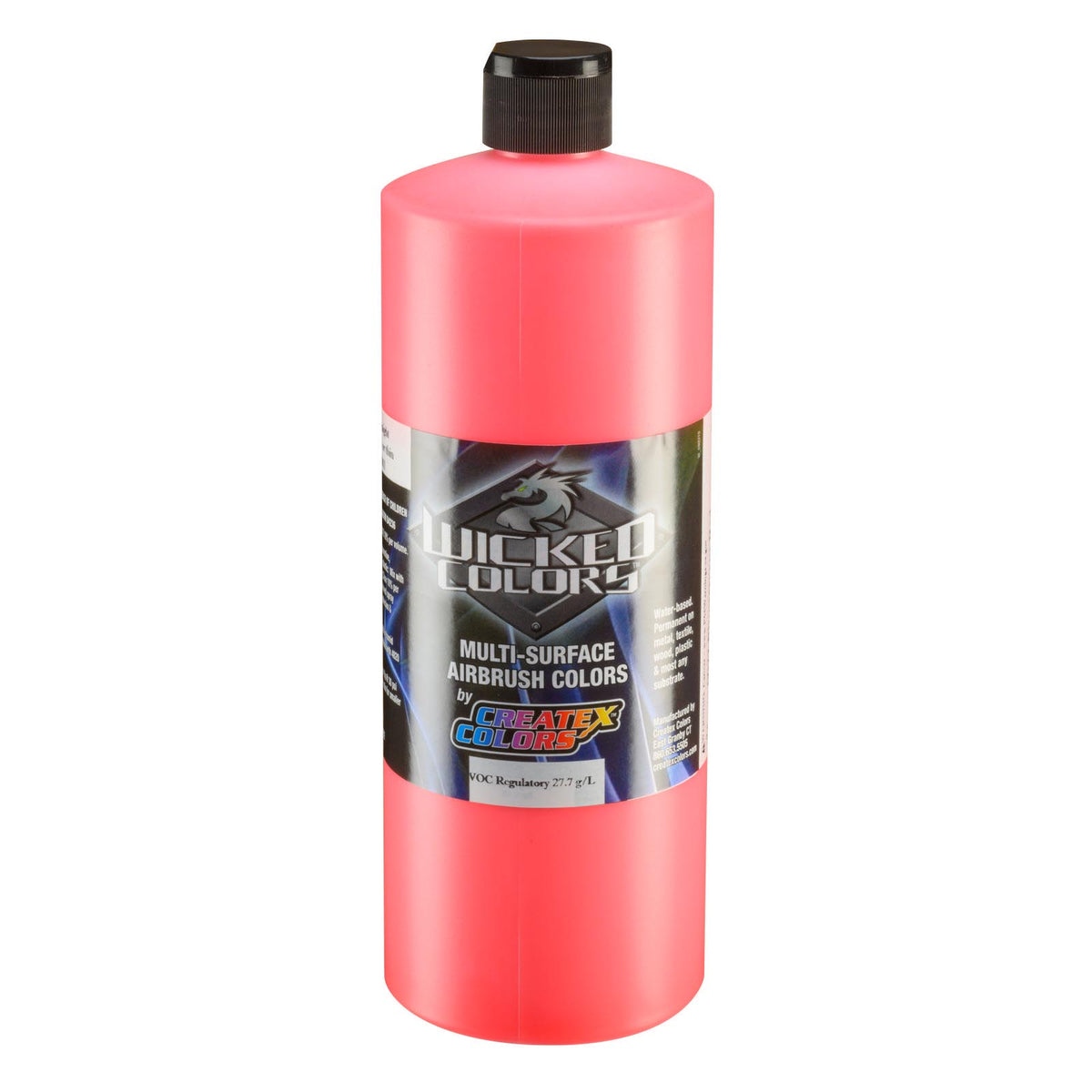 32oz Createx Wicked Color W022 - Fluorescent Red — Midwest Airbrush ...