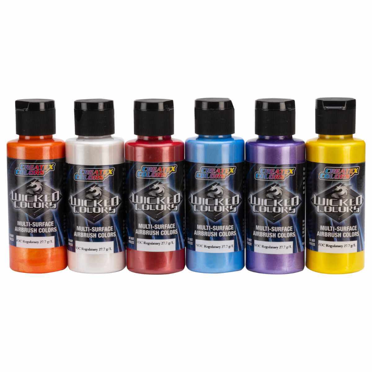 W132 Wicked Colors Essential Pearl Set – 6 x 2oz — Midwest Airbrush ...