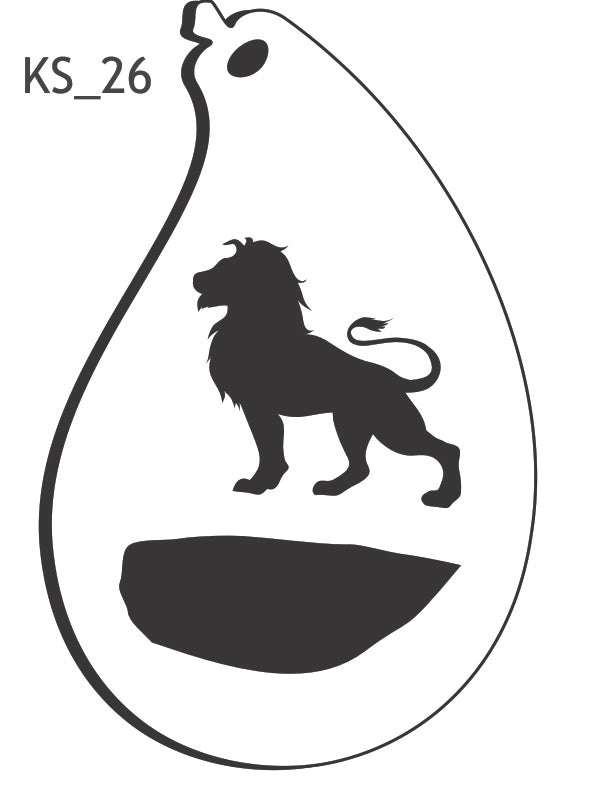 Safari Stencils - KS_26 Lion — Midwest Airbrush Supply Co