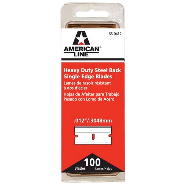 American Safety Razor 66-0412 Heavy-Duty Single Edge Razor Blade - 100 ...