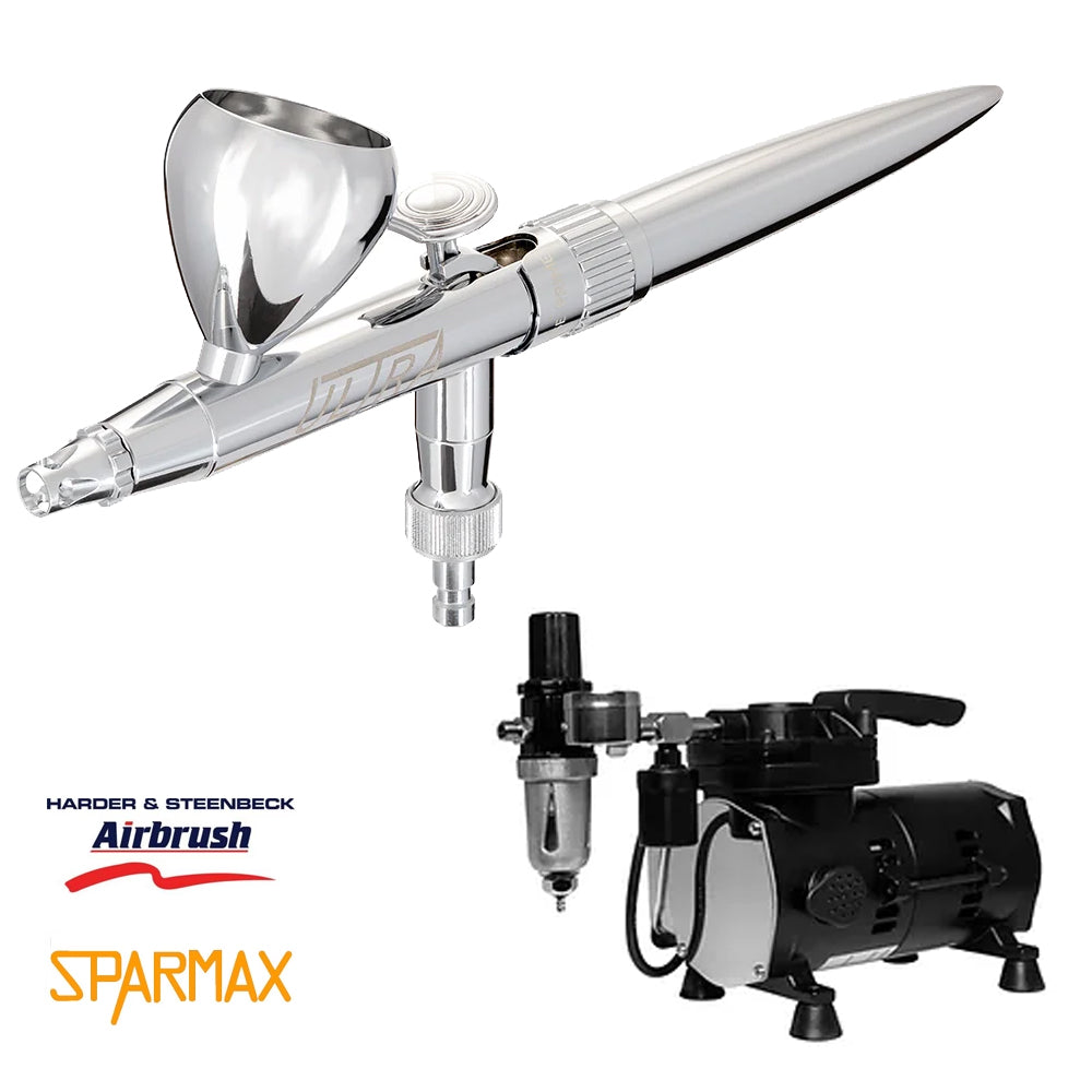 Harder & Steenbeck Ultra2024 Airbrush with SPARMAX TC-501N Airbrush Co ...