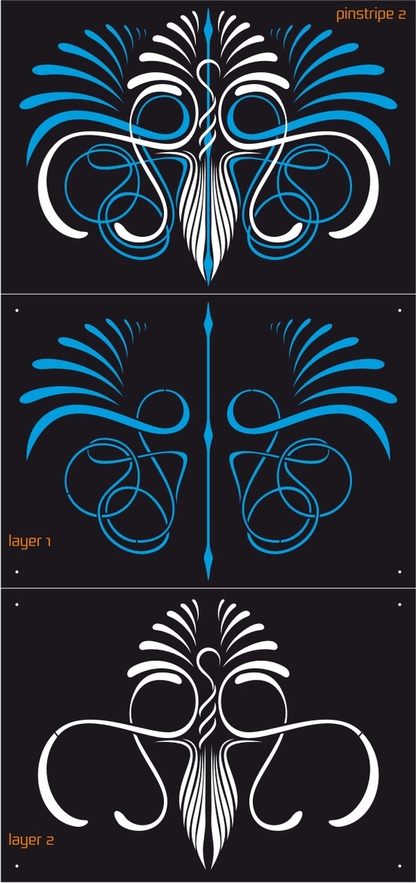 AEROSPACE Airbrush Stencils- Pinstriping Series — Midwest Airbrush ...