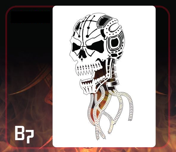 CAS Terminator Airbrush Stencil - Robot Airbrush Stencil — Midwest ...