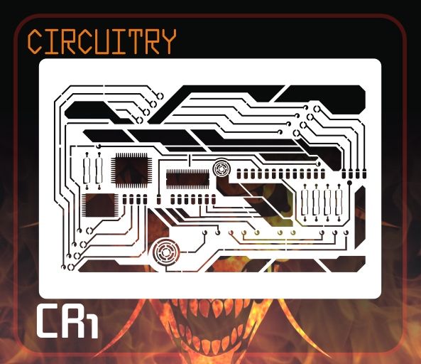 Computer Parts Airbrush Stencil - CR1 - CIRCUITRY — Midwest Airbrush ...