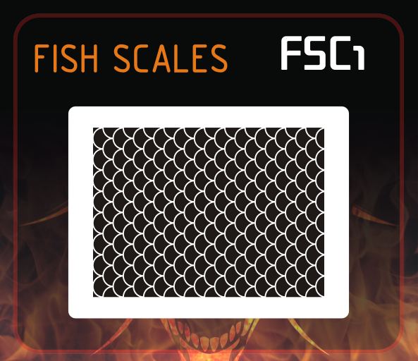 Airbrush Stencil - FSC1 - FISH SCALES REPTILE SKIN — Midwest Airbrush ...
