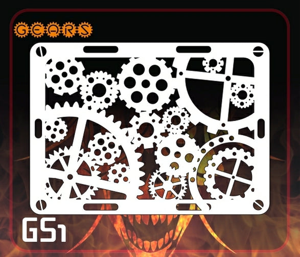 AEROSPACE Airbrush Stencil - GS1-MINI - Gears MINI — Midwest Airbrush ...