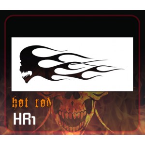 AEROSPACE Airbrush Stencil - HR1 'Hot Rod Skull' — Midwest Airbrush ...
