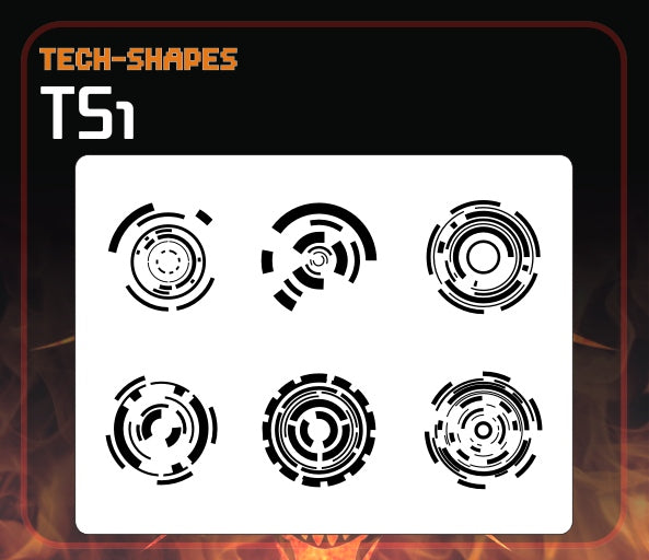 AEROSPACE Airbrush Stencil - TS1-MINI - TECH-SHAPES 1 MINI — Midwest ...