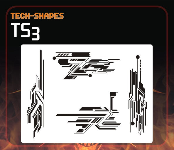 AEROSPACE Airbrush Stencil - TS3 - TECH-SHAPES 3 — Midwest Airbrush ...