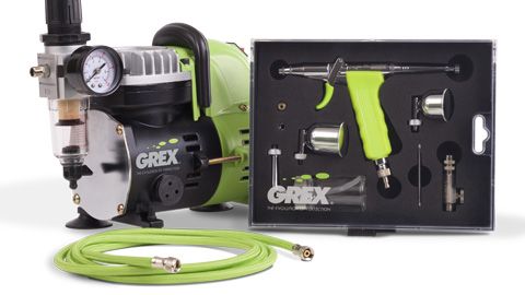 Grex Combo Kit 1 - Grex XT Airbrush - AC1810-A Air Compressor — Midwest ...