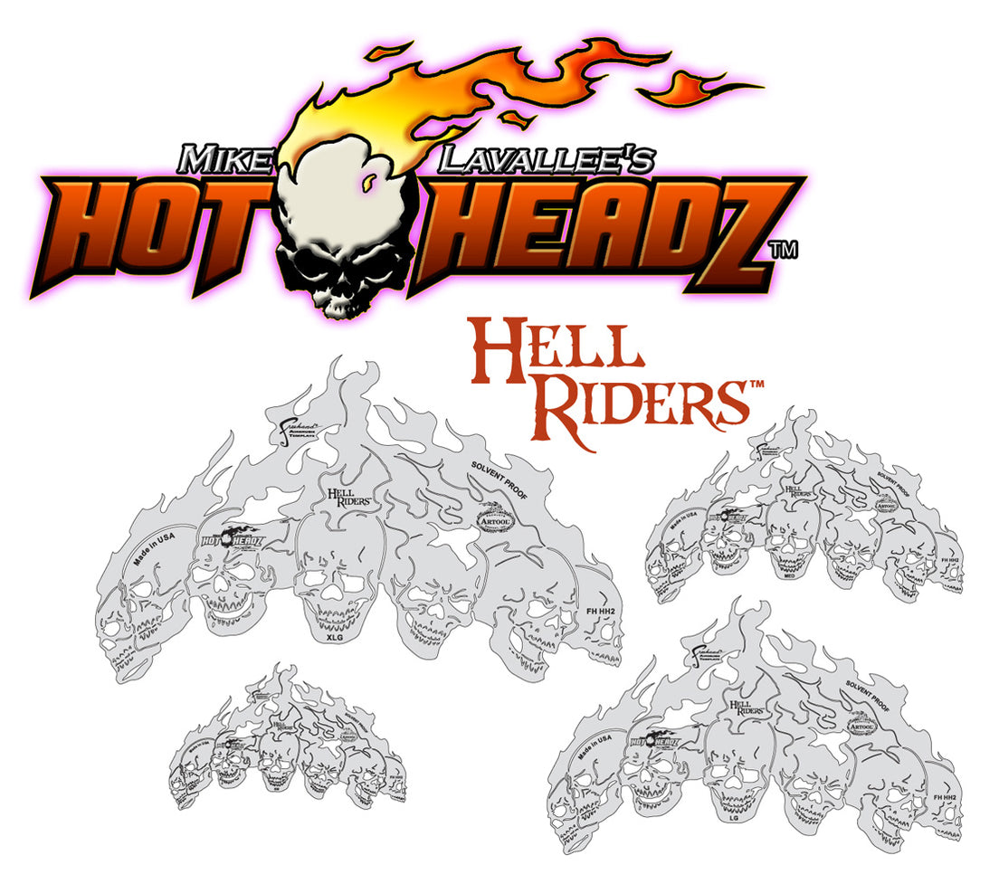 Hell Riders FH-HH2 Hotheadz Stencil by Mike Lavallee — Midwest Airbrush ...
