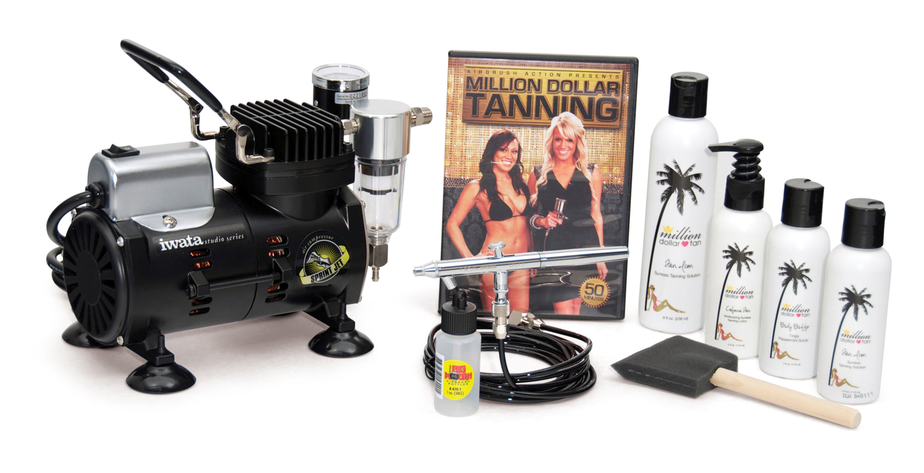 Iwata & Millionaire Dollar Tan - Home Tanning Set | Spay Tan Kit ...
