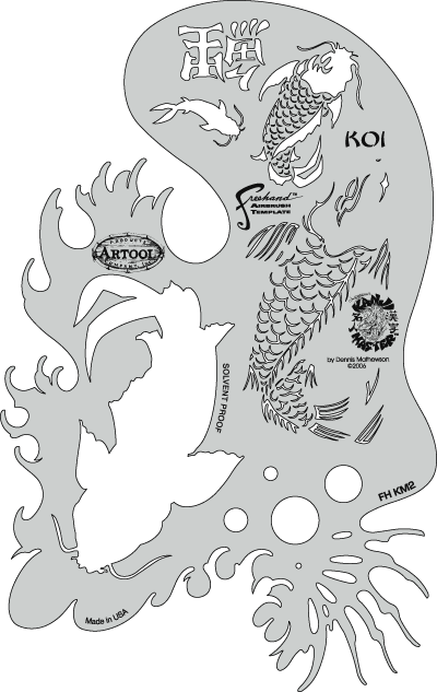 Kai FH-KM2 Kanji Master Stencil by Dennis Mathewson — Midwest Airbrush ...