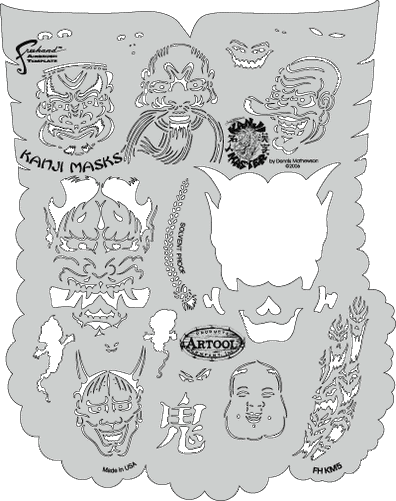Kanji Masks FH-KM5 Kanji Master Stencil by Dennis Mathewson — Midwest ...