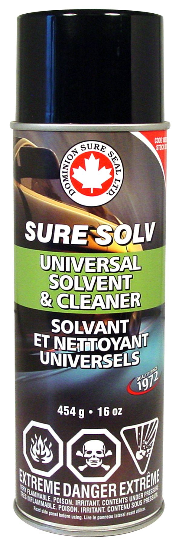 DOMINION SURE SEAL 10050 Universal Solvent and Cleaner, 454 g Can, Aer ...