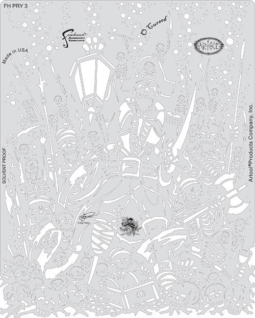 O CURSED, Artool Stencil FH PRY 3 by Craig Fraser — Midwest Airbrush ...